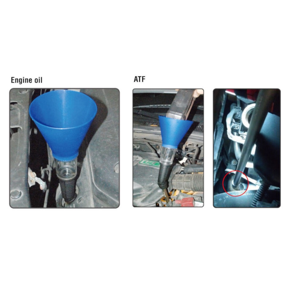 9 Circle Oil / ATF Funnel Set For Honda / GM / Mazda / Nissan / Subaru ...