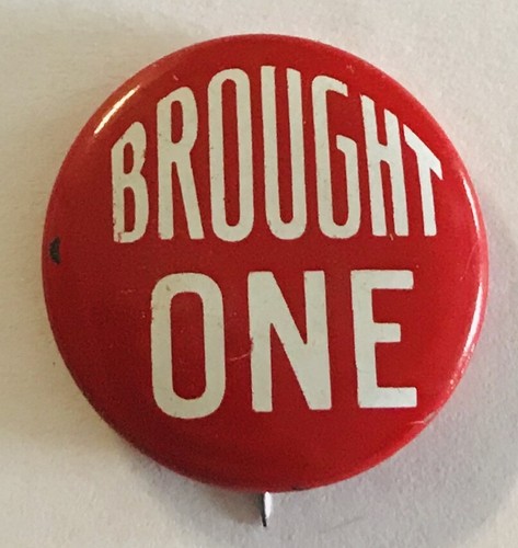 Brought One Classic Button Badge Pin Rare Vintage (R2) | eBay