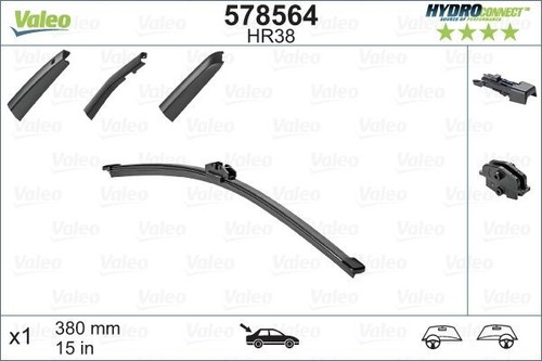 Valeo Rear Wiper Blade HydroConnect 380mm HR38 | eBay Australia