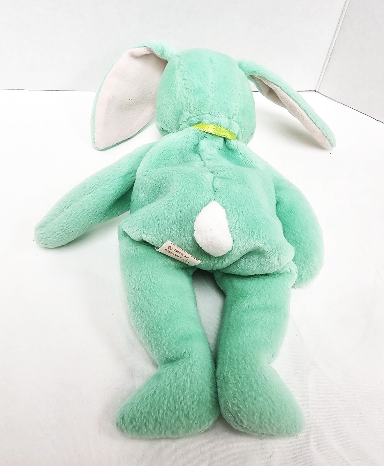 TY 1996 Beanie Baby HIPPITY The Bunny Rabbit Mint Green and Pink No ...