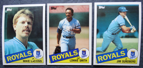 1985 Topps Traded Kansas City Royals Team Set of 3 Baseball Cards | eBay