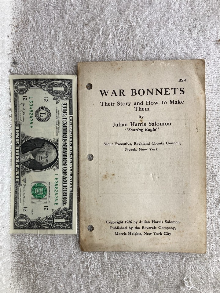 1926 War Bonnets How to Make Them Soloman Native American Nyack NY VTG ...
