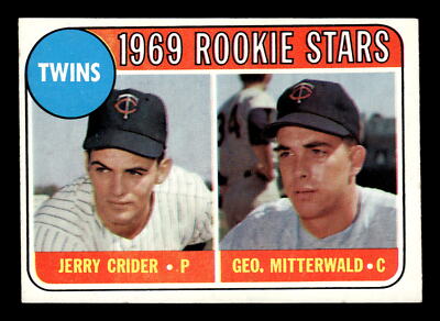 Twins Rookie Stars (Jerry Crider / Geo. Mitterwald) 1969 Topps #491 Ex ...