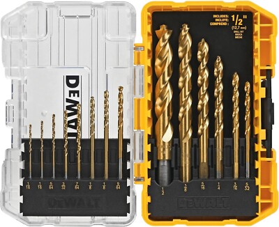 DEWALT DW1354 14-Piece Titanium Drill Bit Set, Yellow | eBay Australia