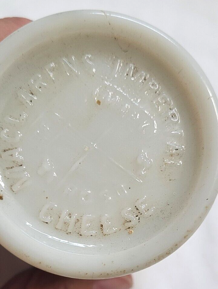 Maclaren’s Imperial Cheese Milk Glass Jar 3.25" tall Embossed Bottom ...