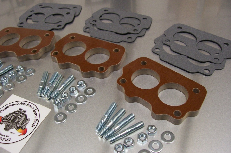 For Pontiac GTO Tri Power Rochester 2GC Phenolic Insulator Carb Spacer ...