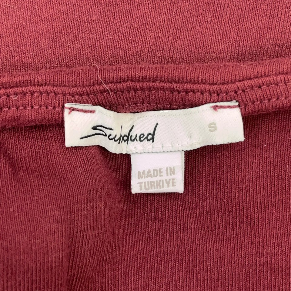 Subdued, Tube Top, Größe: S, Rot, Baumwolle, Einfarbig, Feinstrick ...