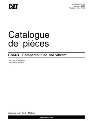 Caterpillar CS64B Compacteur Manuel de catalogue de pièces TF61-UP | eBay
