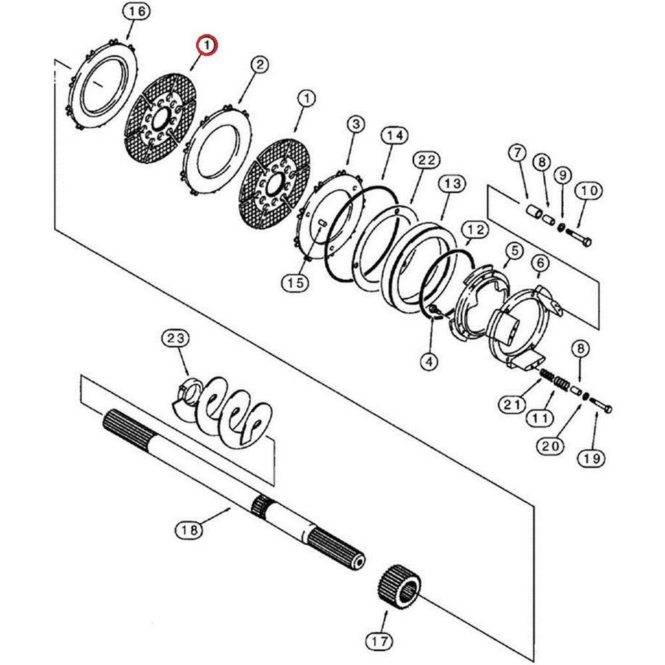 237021A1 Brake Disc, Friction Fits Case 580L Ser. 2, 580SL Ser. 2, 580M ...