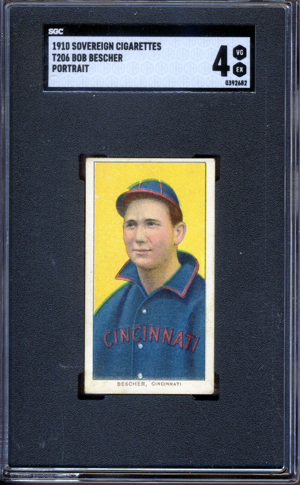 T206 Sovereign Bob Bescher Portrait SGC 4 VG-EX *Cincinnati Reds* | eBay