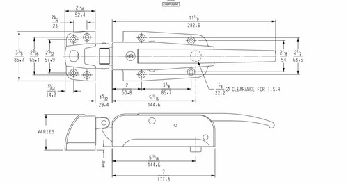 Kason 56 Series Walk-In Safety Latch – Latch Only – With Key – OEM ...
