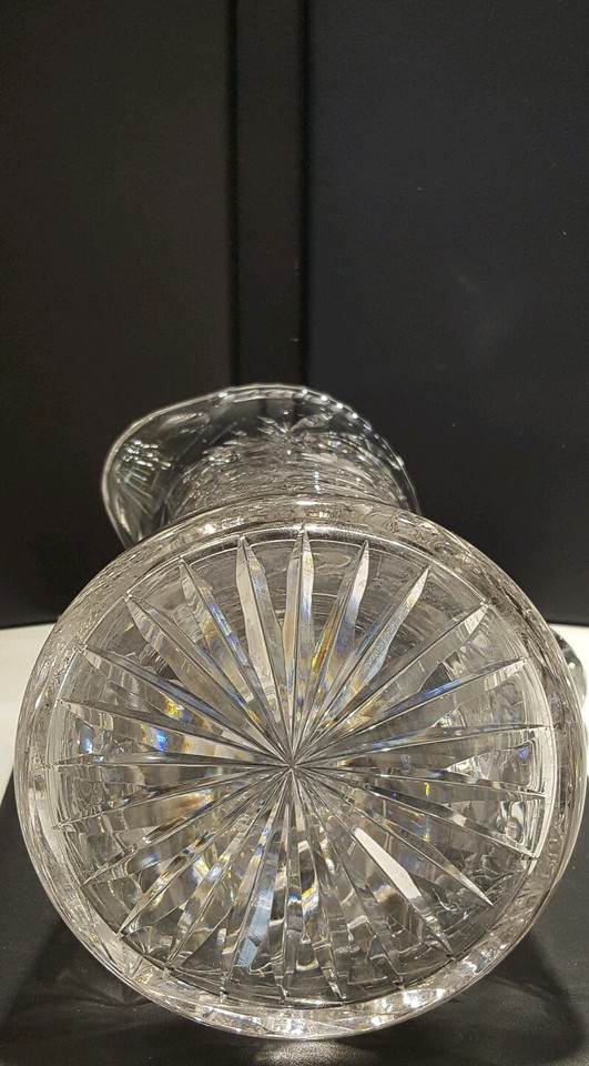 American Brilliant Cut glass heavy pitcher with cut daisies | eBay