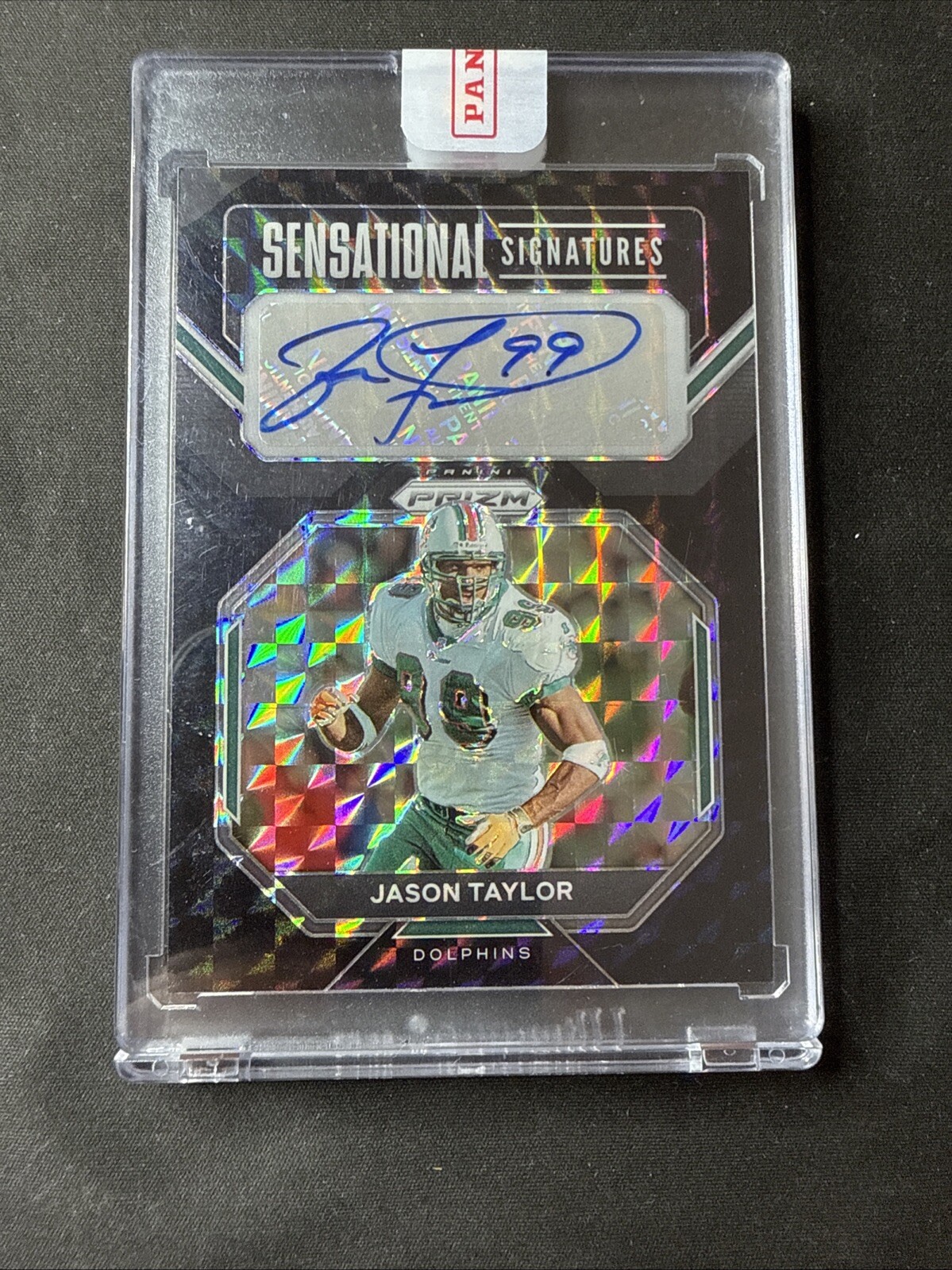 2022 Prizm Football Jason Taylor Sensational Signatures BLACK FINITE 1/ ...