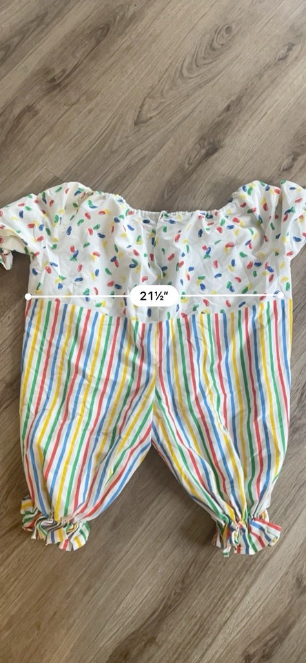 Vintage Handmade Child Clown Suit Halloween Costume Ruffled Pom Poms Sz ...