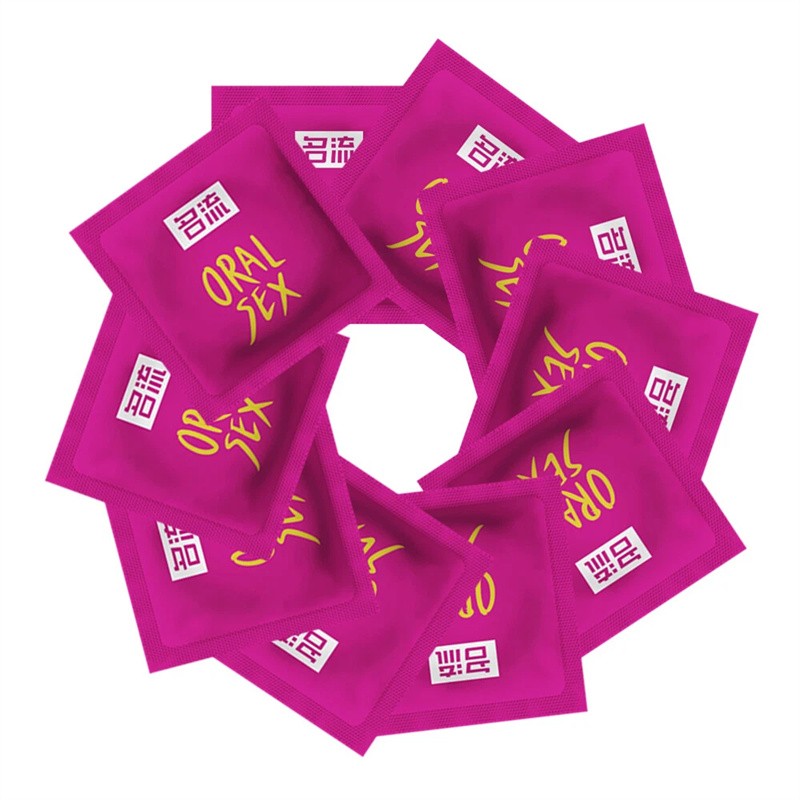 10 50pcs Oral Sex Condoms Cherry Flavor Latex Condones Sleeve Blowjob