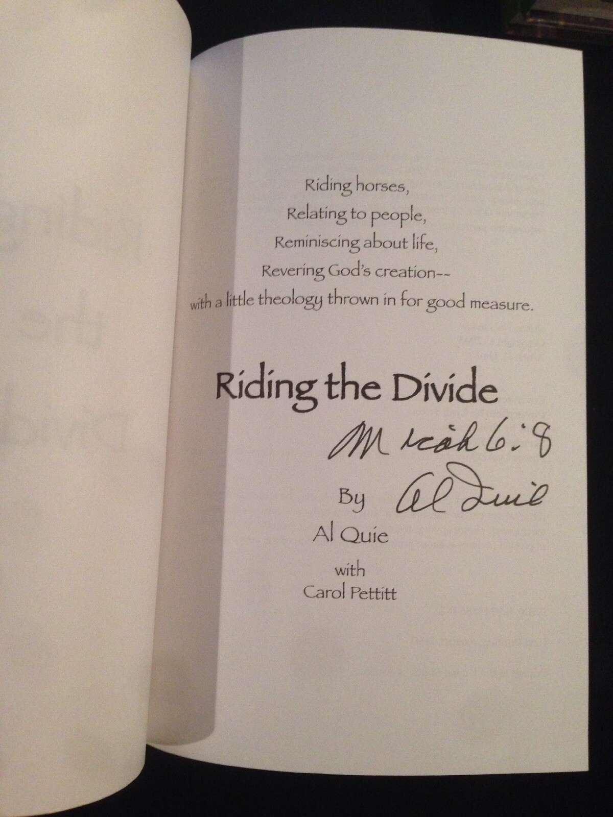 Riding the Divide : Riding Horses, Relating to People, Reminiscing ...