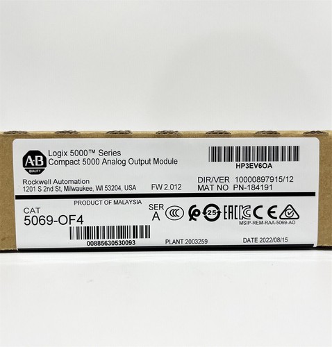 AB 5069-OF4/ A Compact Logix 5000 I/O Analog Output Module New Sealed ...