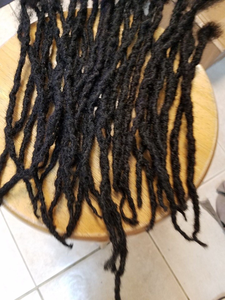 100% Nonprocess Human Hair handmade Dreadlocks 70 pieces stretch 12 ...