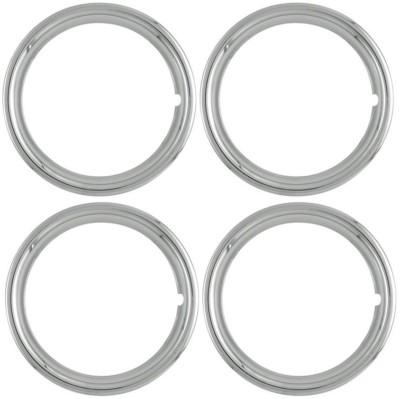 14" NEW Chrome Plated Stainless Steel Beauty Rings TRIM RING SET Of 4 ...