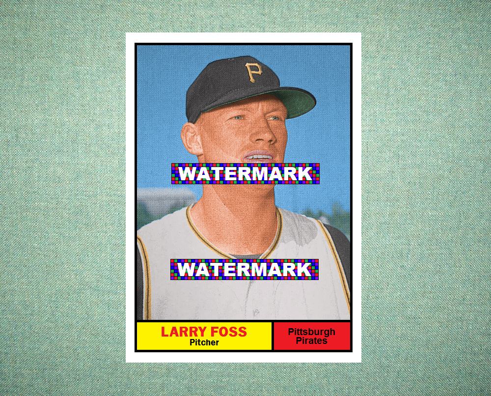 Larry Foss Pittsburgh Pirates 1961 Style Custom Baseball Art Card | eBay