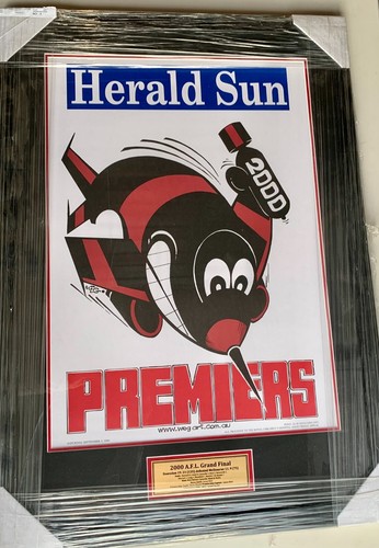 Essendon FC - 2000 AFL Premiership Poster - Weg - Herald Sun - Framed ...
