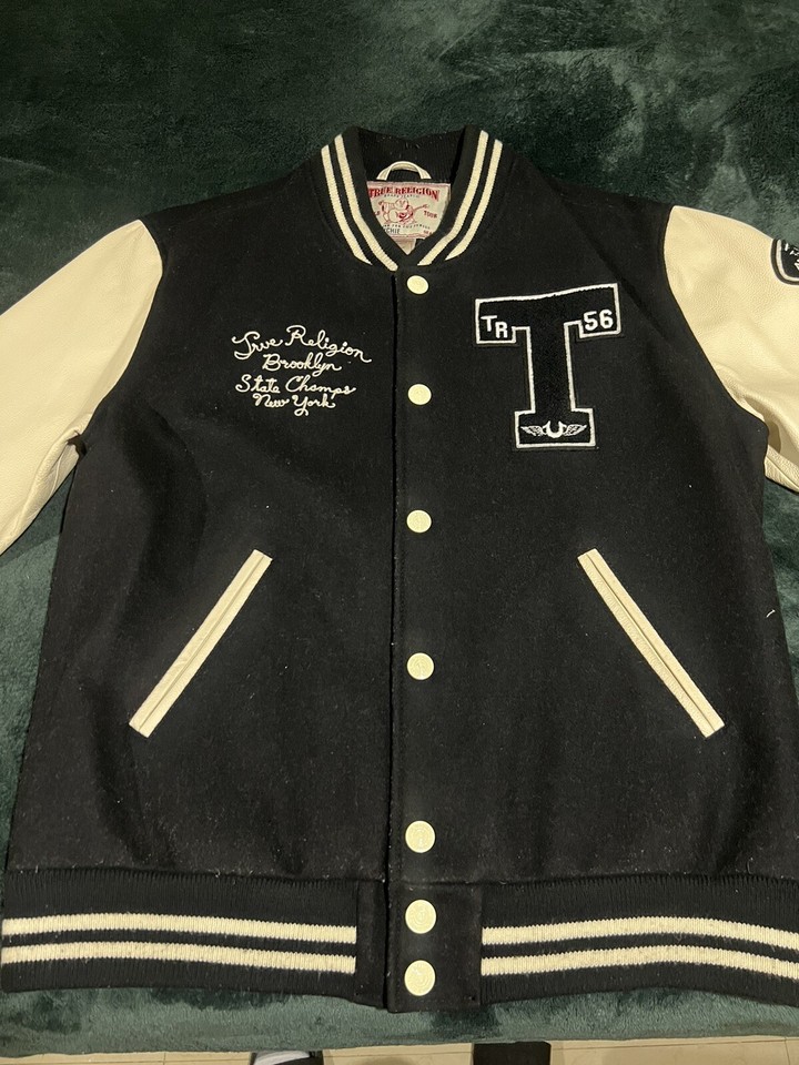 True Religion Varsity Jacket Richie Letterman bomber jacket men's XXL ...