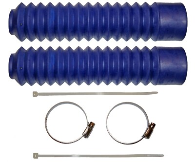 motorcycle front fork gaiters BLUE, pair medium, h/duty 250 x 32 x 50 ...