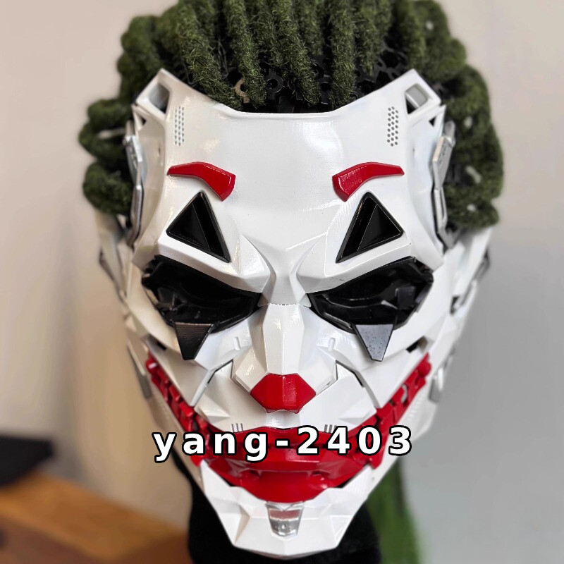 1PC Cyberpunk Joker Full Face Mask Cosplay Resin Cool Helmet Halloween ...
