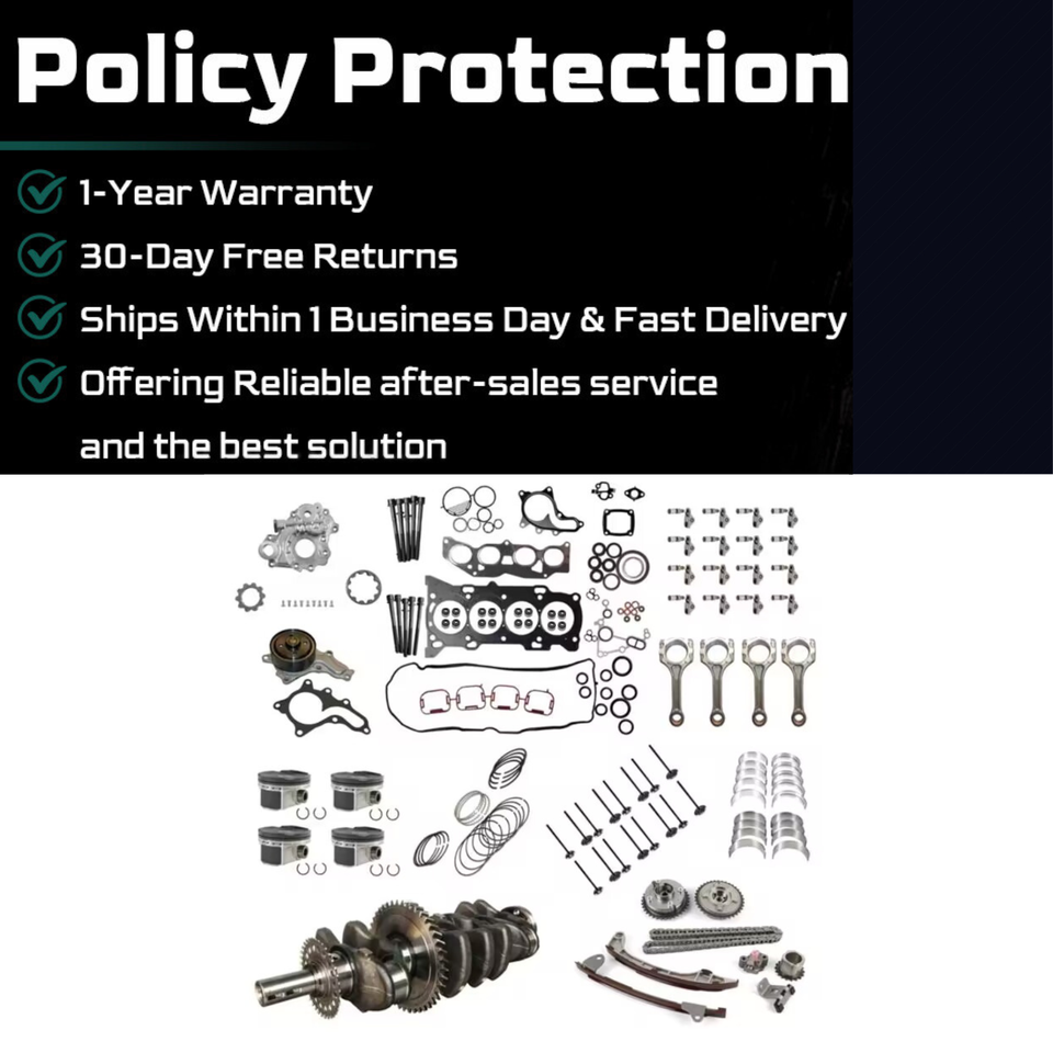 For Toyota 2AR-FE 2ARFE Engine Overhaul Rebuild Kit W/Crankshaft Rods ...