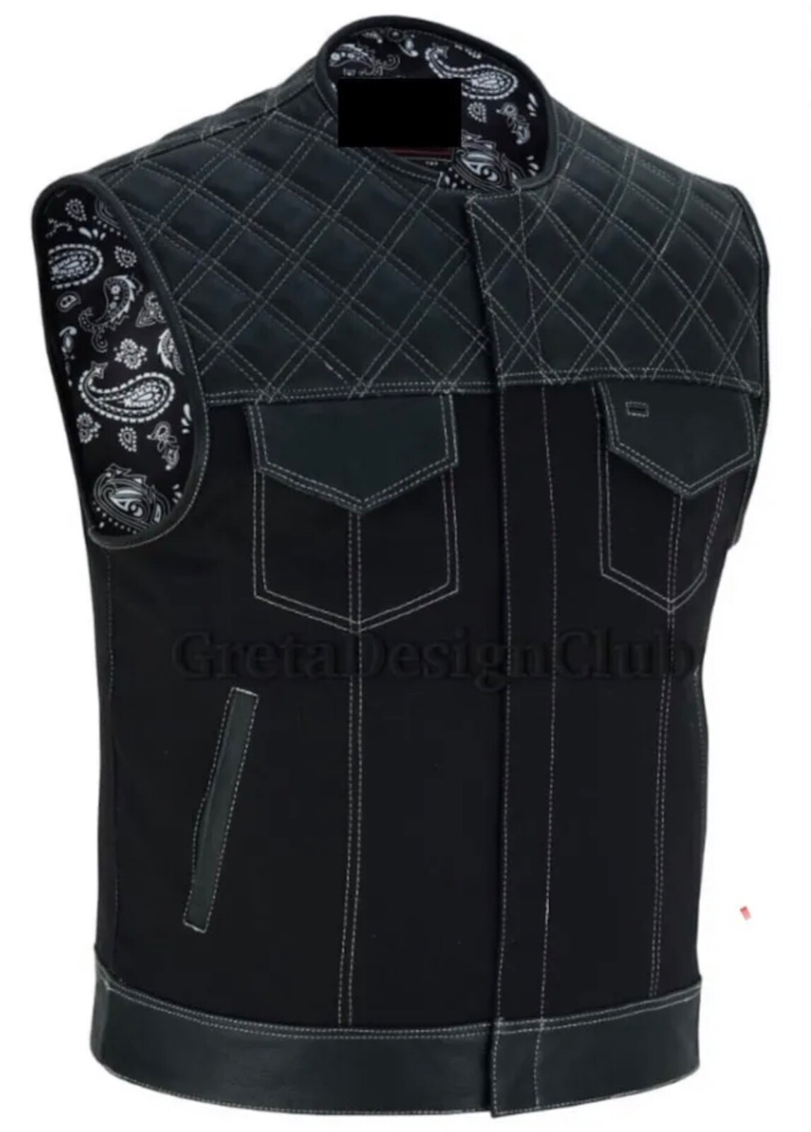 Men's Club Vest Real Leather Vest Motorcycle biker Vest Men’s Leather ...