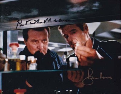 ROGER MOORE & PATRICK MACNEE 007 JAMES BOND DOUBLE SIGNED CAST ...