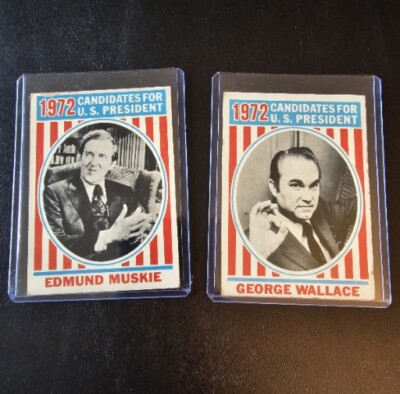 U.S. Presidents #41 Edmund Muskie & #43 George Wallace Cards - 1972 ...