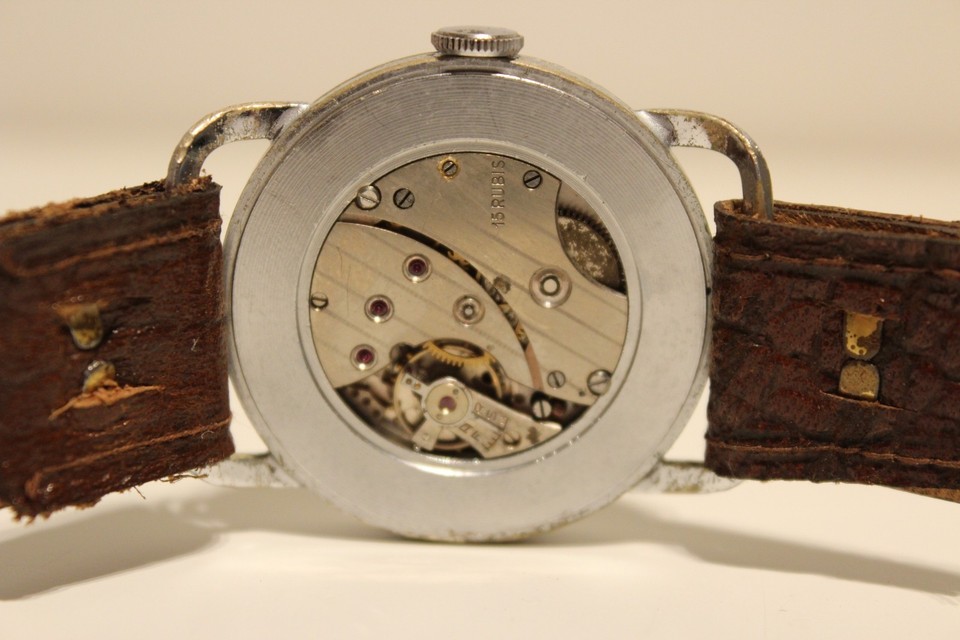 VINTAGE RARE WW2 MILITARY BIG OVERSIZE 36.5MM SWISS MEN'S SWISS WATCH ...