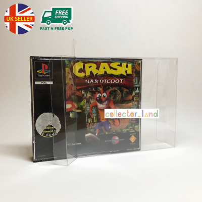 Game Box Protector Sony Playstation PS1 Dual CD Disks Clear Plastic ...
