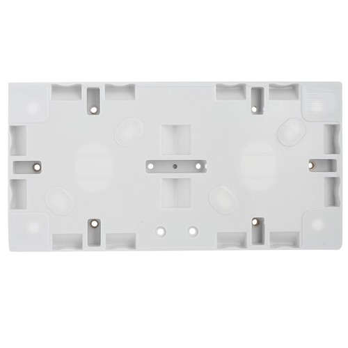 29mm Double Pattress Back Box White Plastic Mains Box 2 Gang Dual ...
