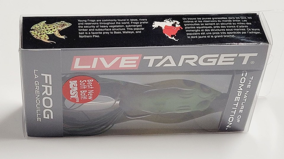 LIVETARGET Frog Topwater FGH55T508 2-1/4" 5/8oz Soft Weedless Bass Lure ...