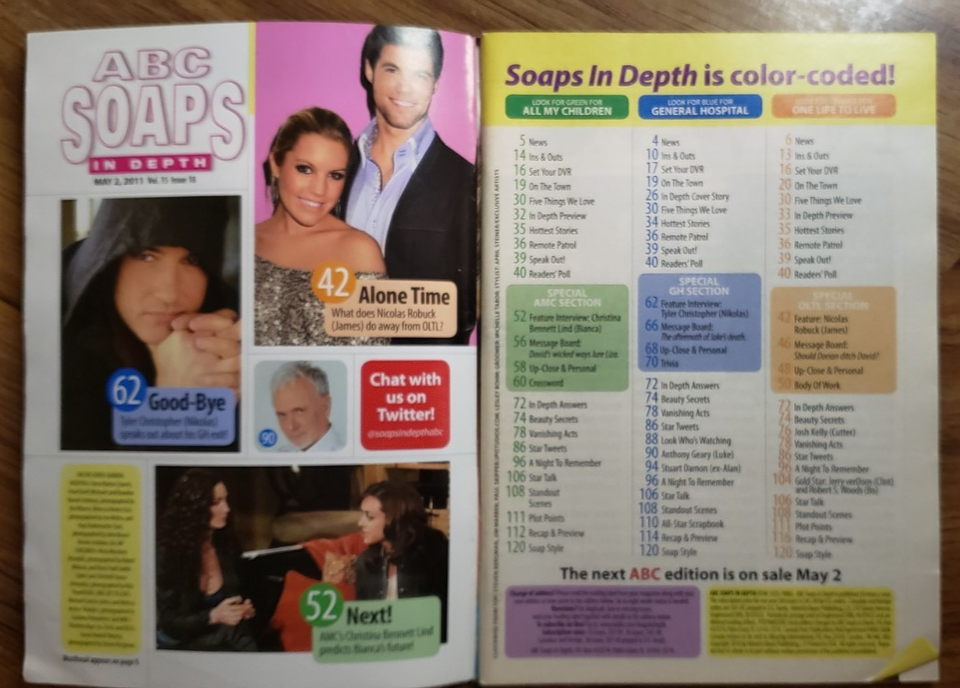 ABC Soaps In Depth: May 2, 2011, All Your Favorites: GH, AMC, OLTL ...