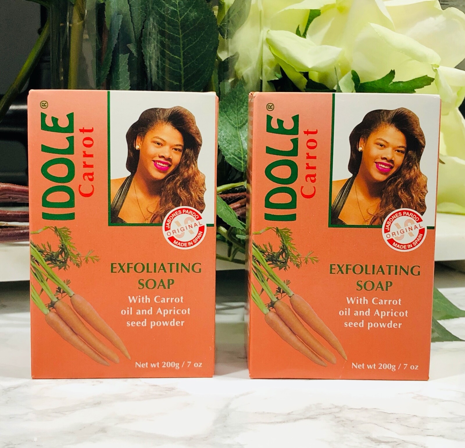 2-Pack IDOLE Carrot Exfoliating Soap with Avocado Seed Powder 7oz (200g ...