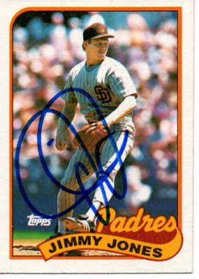 Jimmy Jones San Diego Padres 1989 Topps Signed Card | eBay