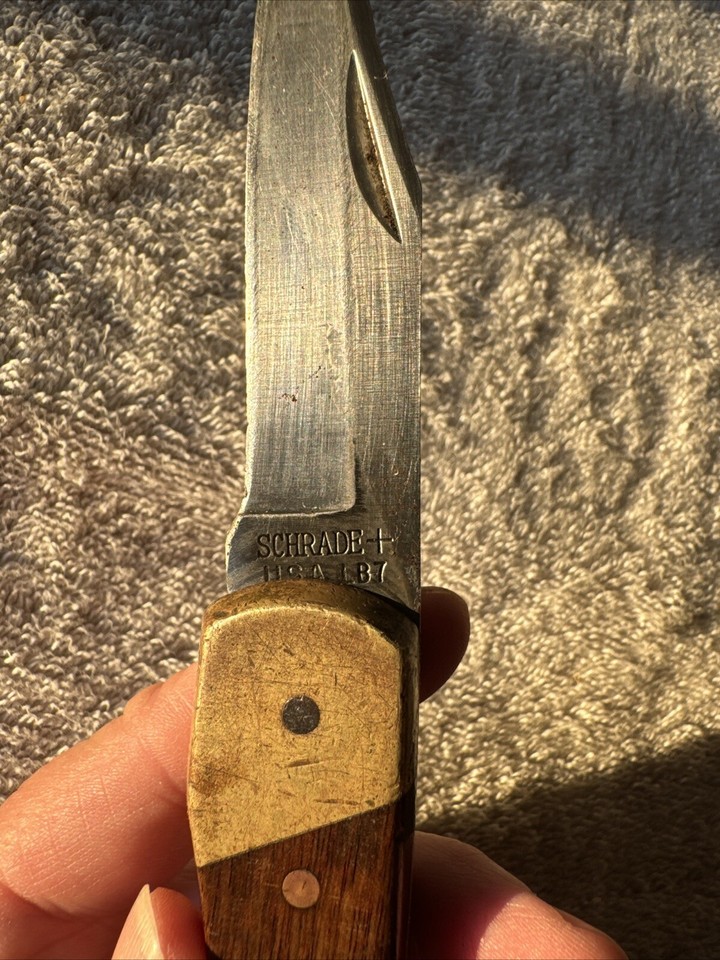 VINTAGE SCHRADE + LB7 FOLDING KNIFE - USA | eBay