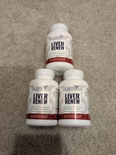 3 Pks Nation Health MD Liver Renew Formula with Artichoke Extract Exp ...