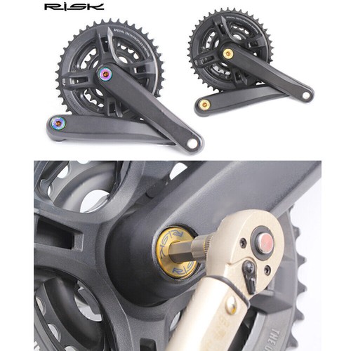 1 Pair M8x15 Square Hole Bottom Bracket chainring crank Waterproof ...