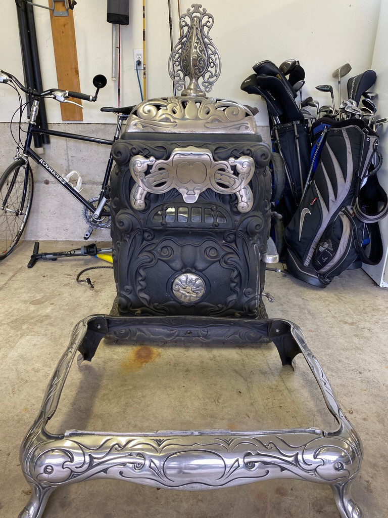 Acme Antique Wood Stoves Acme Gusseisen Waschofen, Teil Der