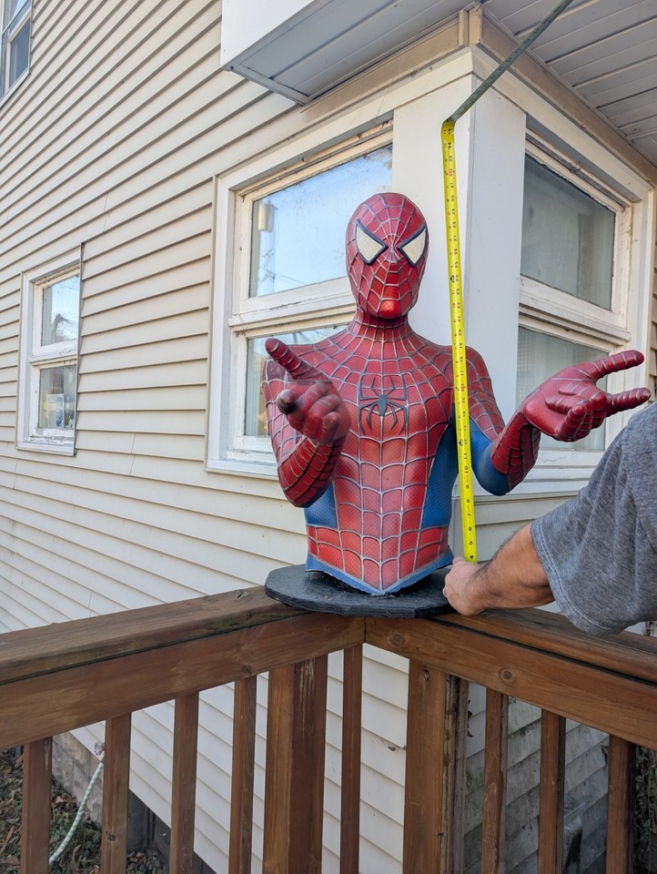 RARE Limited Edition Blockbuster SpiderMan Life Full Size Statue Bust ...