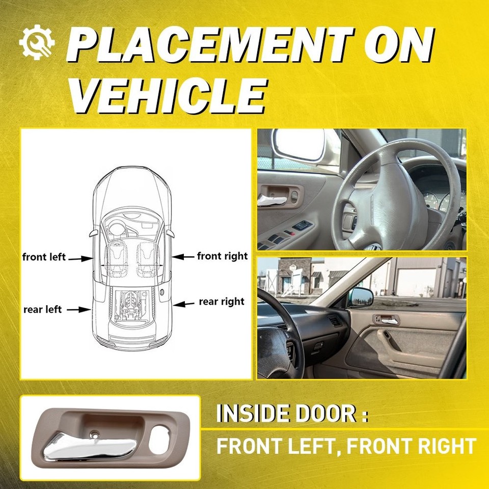 2-4X Front Rear Inner Door Handle Fits 1998-2002 Honda Accord/99-2004 ...