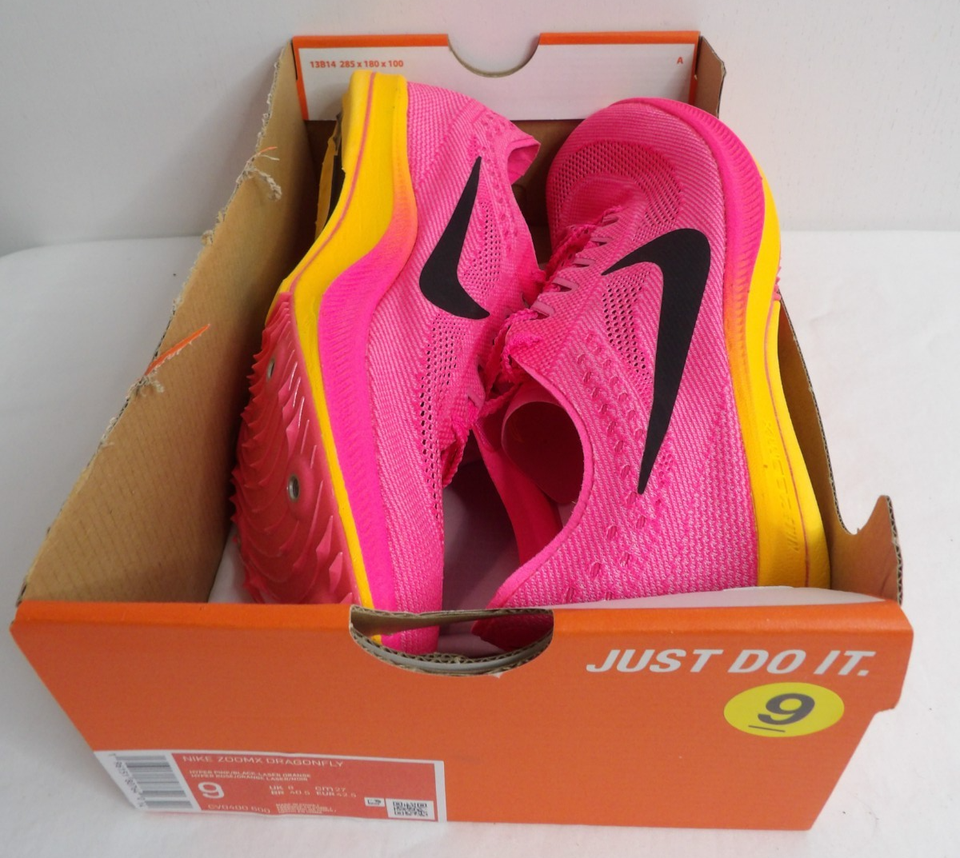 Size 9 - Nike ZoomX Dragonfly Hyper Pink Orange MENS NIB & BAG & SPIKES ...