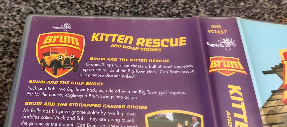 BRUM KITTEN RESCUE & OTHER STORIES GOLF BUGGY PAL VHS VIDEO KIDS ...