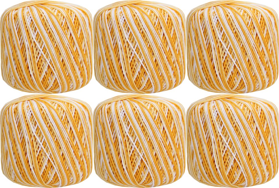 Threadart 100% Pure Cotton Multicolor Crochet Thread Sets - 7 Colors ...