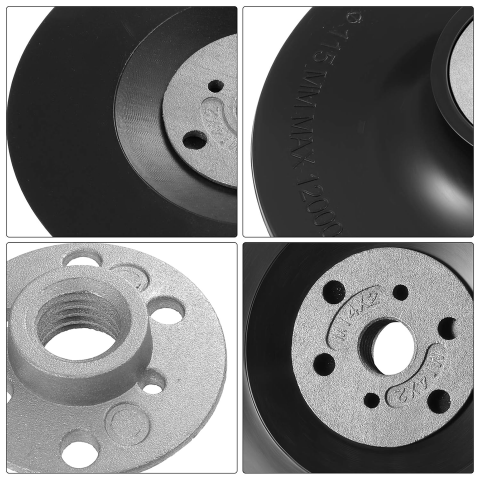 3 Pieces 4-1/2 Inch 14 Mm Sanding Disc Backing Pads Replacement Disc ...