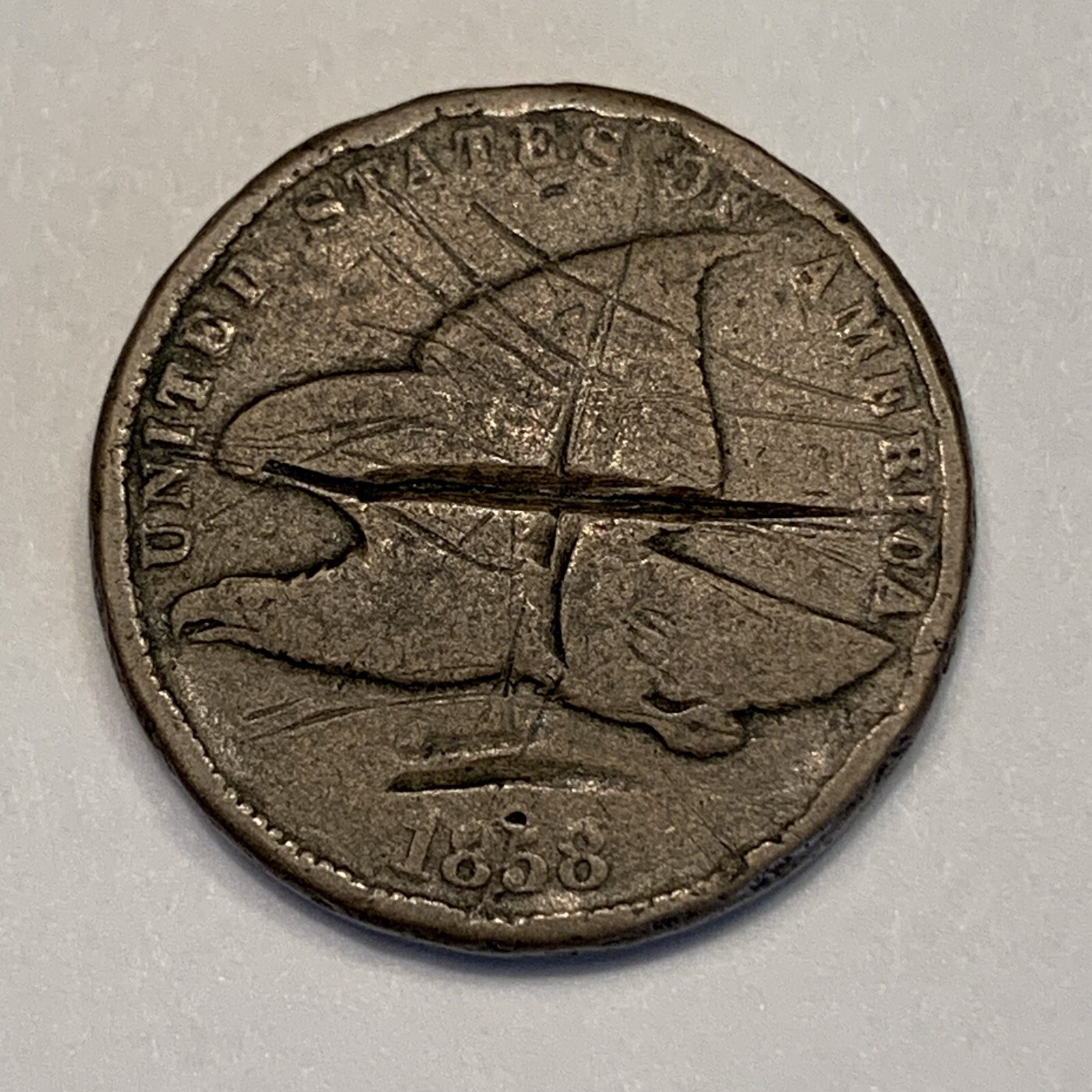 1858 Flying Eagle Cent Penny Coin FREE SHIPPING | eBay